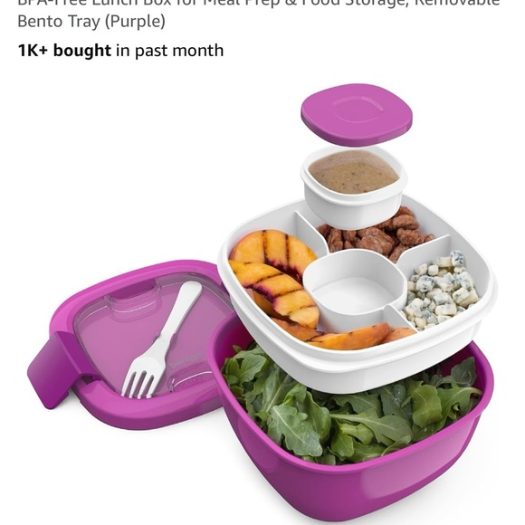 Bentgo | Kitchen | Vibrant Purple Lunch Box With Removable Tray | Poshmark